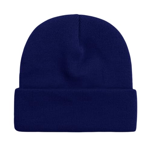 12 Pack Winter Beanie Hats for Men Women, Warm Cozy Knitted Cuffed Skull Cap, Wholesale