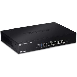 trendnet gigabit multi-wan vpn business router, twg-431br, 5 x gigabit ports, 1 x console port, qos, inter-vlan routing, dynamic routing, load-balancing, high availability, online firmware updates