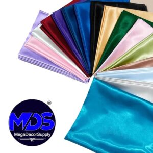 mds Pack of 5 Charmeuse Bridal Solid Satin Fabric by The Yard for Wedding Dress Fashion DIY Crafts Costumes Decorations Apparel Crafts Drapery Silky & Shiny Satin 44" Wide Roll-Silver Gray