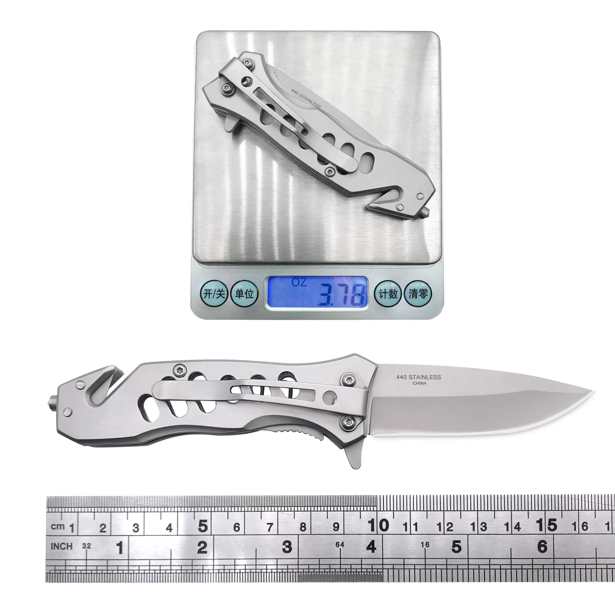 ALBATROSS EDC Cool Sharp Tactical Folding Pocket Knife,SpeedSafe Spring Assisted Opening Knifes with Liner Lock,Pocketclip,Glass Breaker,Seatbelt Cutter