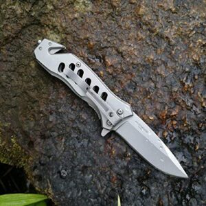 ALBATROSS EDC Cool Sharp Tactical Folding Pocket Knife,SpeedSafe Spring Assisted Opening Knifes with Liner Lock,Pocketclip,Glass Breaker,Seatbelt Cutter