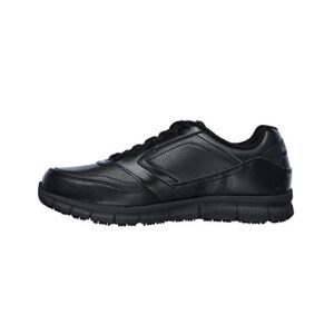 skechers men's nampa food service shoe, black, 10 wide