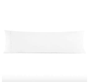 italian luxury body pillow cover - soft 21" x 60" microfiber long pillow case w/ no zipper - fits 20" ﻿x 54" pillow, machine washable, white