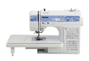 brother cs7205 computerized sewing machine with wide table, 150 built-in sewing stitches, 1 font, wide table, 11 sewing feet