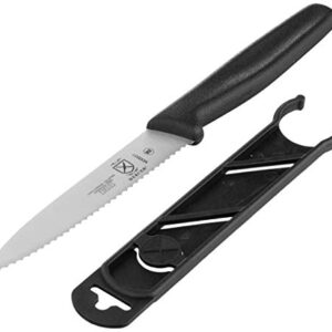 Mercer Culinary Mercer Pointed Tip Wavy Bar Knife, 4 Edge, Black M33931B, One Size, Multi