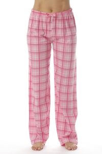 just love women plaid pajama pants sleepwear 6324-pnk-10281-l