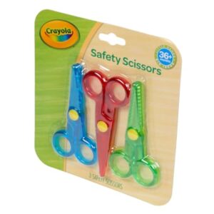 Crayola My First Safety Scissors, Toddler Art Supplies, 3ct