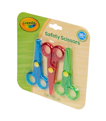 Crayola My First Safety Scissors, Toddler Art Supplies, 3ct