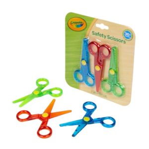 Crayola My First Safety Scissors, Toddler Art Supplies, 3ct