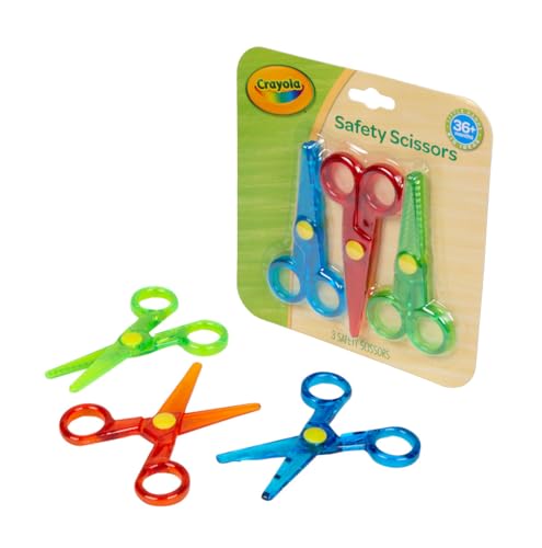 Crayola My First Safety Scissors, Toddler Art Supplies, 3ct