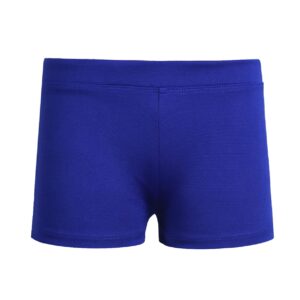 freebily girls boy-cut slim fit yoga cheer volleyball hot shorts low rise gymnastics dance running booty bottom underwear blue 10