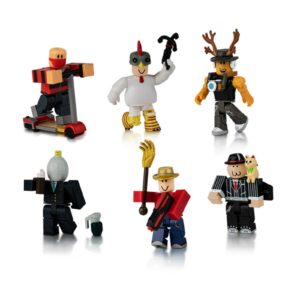 roblox action collection - masters of roblox six figure pack [includes exclusive virtual item]