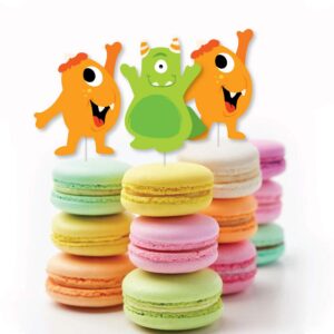 Big Dot of Happiness Monster Bash - DIY Shaped Little Monster Birthday Party or Baby Shower Cut-Outs - 24 Count