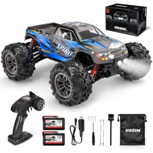 hosim rc car 1:16 all terrain 4wd rc monster truck 40+ km/h buggy fast remote control racing cars for adults and children (blue)