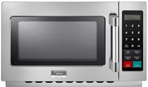 midea equipment 1034n1a countertop commercial microwave oven with touch control, 1000w, stainless steel, 1.2 cuft