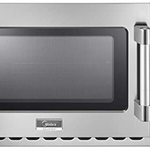 Midea Equipment 1034N1A Countertop Commercial Microwave Oven with Touch Control, 1000W, Stainless Steel, 1.2 CuFt