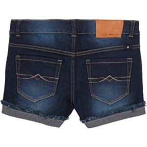 Lucky Brand Girls' Cuffed Jean Shorts, Stretch Denim with 5 pockets, Mid to High Rise Waist, Riley Barrier, 8