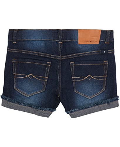 Lucky Brand Girls' Cuffed Jean Shorts, Stretch Denim with 5 pockets, Mid to High Rise Waist, Riley Barrier, 8