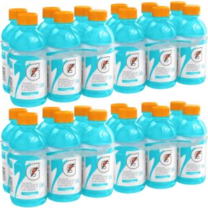 gatorade thirst quencher sports drink, glacier freeze, 12 ounce, 24 bottles