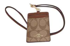 coach signature pvc lanyard id holder