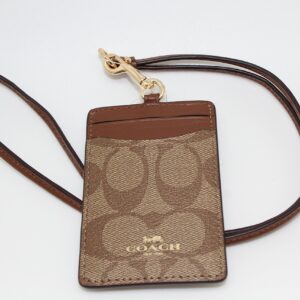 Coach Signature PVC Lanyard ID Holder