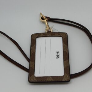 Coach Signature PVC Lanyard ID Holder