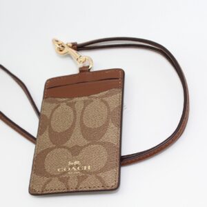 Coach Signature PVC Lanyard ID Holder