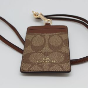 Coach Signature PVC Lanyard ID Holder