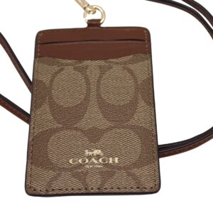 Coach Signature PVC Lanyard ID Holder