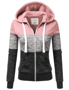 doublju lightweight thin zip-up casual hoodie jackets for womens with plus size