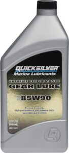 quicksilver 85w-90 extreme performance gear lube - 1 qt.