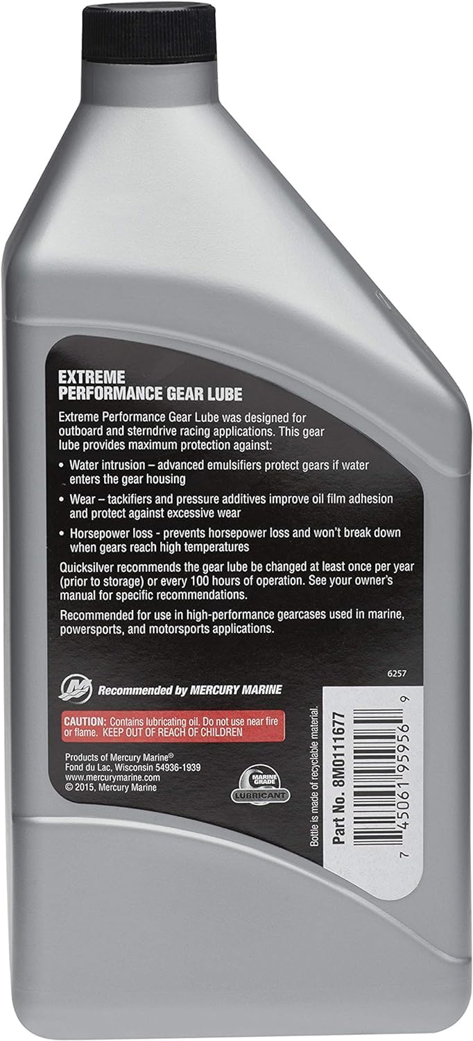 Quicksilver 85W-90 Extreme Performance Gear Lube - 1 Qt.