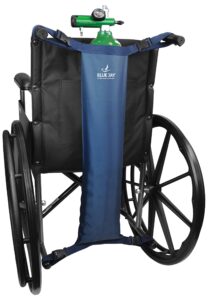 blue jay an elite healthcare brand hold my tank oxygen tank bag for fits any wheelchair| easy-to-adjust quick release buckles with extra long straps | waterproof nylon mask | respiratory aids