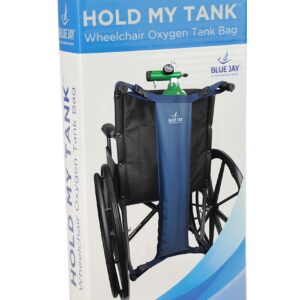 Blue Jay An Elite Healthcare Brand Hold My Tank Oxygen Tank Bag for Fits Any Wheelchair| Easy-to-Adjust Quick Release Buckles with Extra Long Straps | Waterproof Nylon Mask | Respiratory Aids