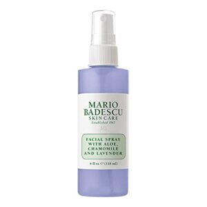 mario badescu facial spray with aloe, chamomile and lavender for all skin types | face mist that hydrates and restores balance & brightness | 4 fl oz