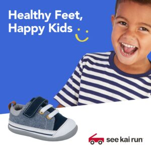 See Kai Run - Stevie II First Walker Shoe for Infants, Blue Denim, Infant 6