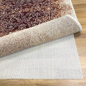 Superior Area Rug Pad, Non-Slip, Non-Skid, Floor Protector, Table Runner, Hardwood and Tile Floors Padding, Washable, Place Mats, Gripper Mat, Slide Stoppers, Rubber Rug Grip, 5' x 8', Cream