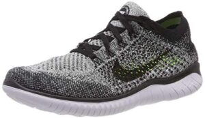 nike mens free rn flyknit 2018 942838 101 - size 10 white/black