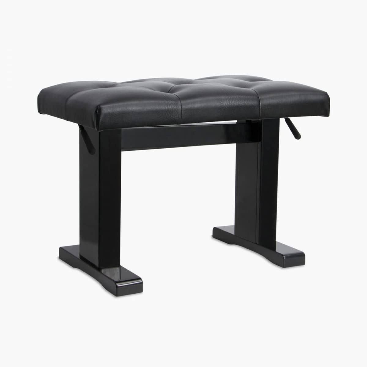 OnStage KB9503B Height Adjustable Piano Bench, Black Gloss