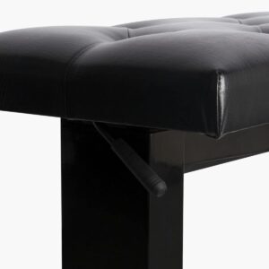 OnStage KB9503B Height Adjustable Piano Bench, Black Gloss