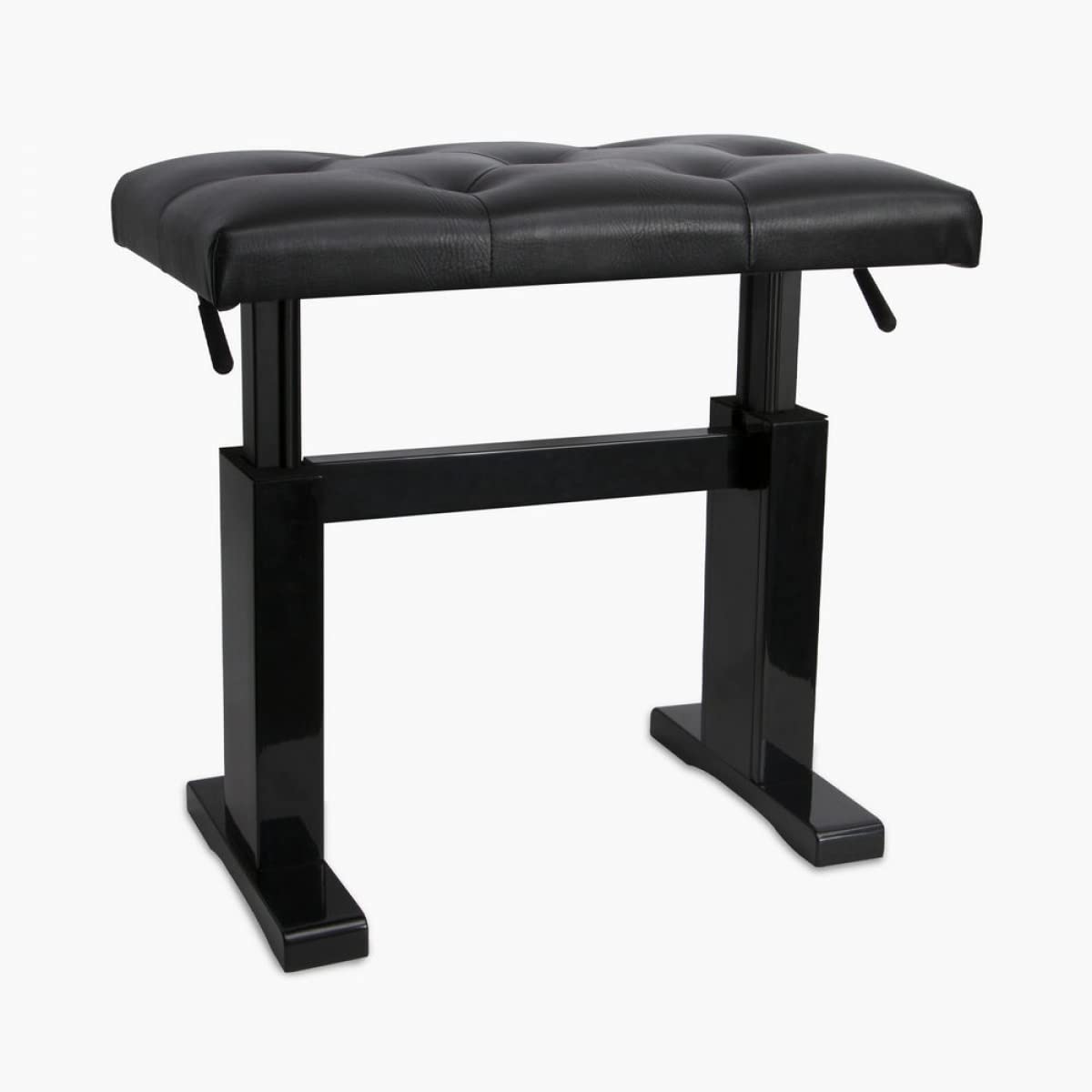 OnStage KB9503B Height Adjustable Piano Bench, Black Gloss