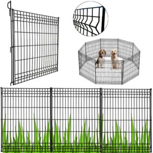 hopesun decorative garden fence fast installation multi-purpose metal pet fence kit outdoor