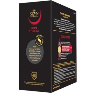 SKYN Extra Studded – 22 Count – Lubricated Latex-Free Condoms – Unique Texture Intensifies Every Moment​