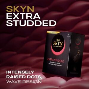 SKYN Extra Studded – 22 Count – Lubricated Latex-Free Condoms – Unique Texture Intensifies Every Moment​