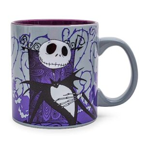 silver buffalo disney nightmare before christmas jack skellington ceramic mug, 20 ounces