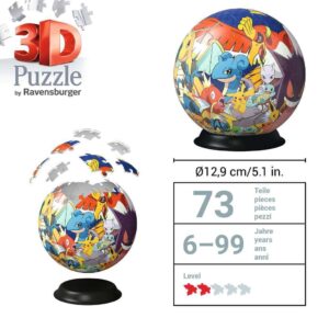 Ravensburger Pokemon 3D Jigsaw Puzzle Ball for Kids Age 6 Years Up - 72 Pieces