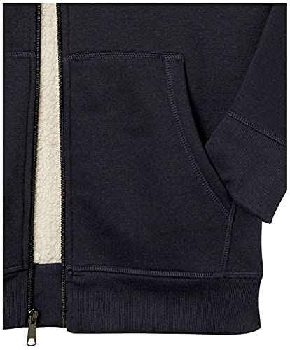 Amazon Essentials Men's Sherpa-Lined Full-Zip Fleece Hoodie, Navy, XX-Large