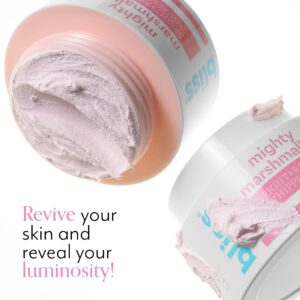 Bliss Mighty Marshmallow Bright & Radiant Whipped Mask - Brightening & Hydrating Face Mask - 1.7 Oz - Luminious Skin - Clean - Vegan & Cruelty-Free - All Skin Types