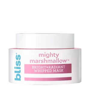 Bliss Mighty Marshmallow Bright & Radiant Whipped Mask - Brightening & Hydrating Face Mask - 1.7 Oz - Luminious Skin - Clean - Vegan & Cruelty-Free - All Skin Types