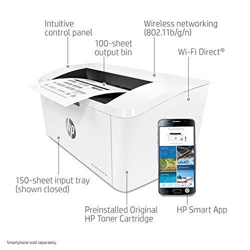 HP LaserJet Pro M15w Wireless Monochrome Printer, works with Alexa (W2G51A)